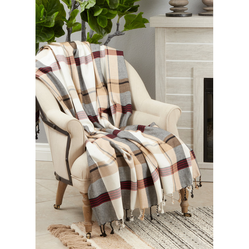 Saro Sevan Woven Throw Blanket | Wayfair